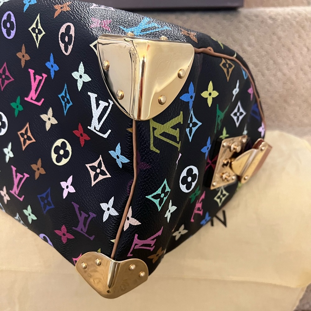 Louis Vuitton Multicolor Speedy Black - Gem